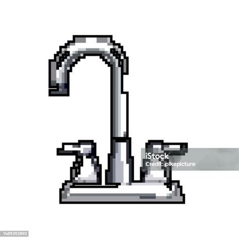파이프 수도꼭지 물 게임 픽셀 아트 벡터 일러스트레이션 0명에 대한 스톡 벡터 아트 및 기타 이미지 0명 가정 주방 가정의 방 Istock