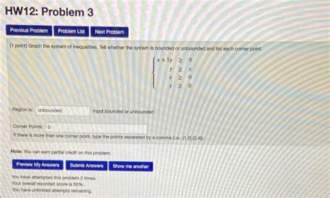 Solved Hw12 Problem 3 Previous Problem Problem List Next