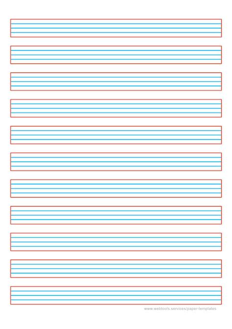 Webtools 5 Lines Punjabi Notebook Paper