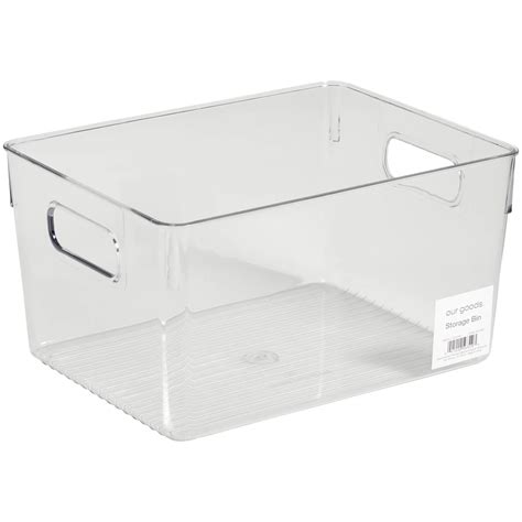 Our Goods Rectangle Storage Bin Clear Shop Storage Bins At H E B