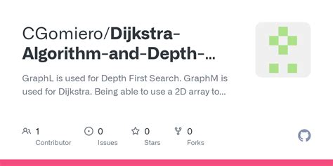 GitHub CGomiero Dijkstra Algorithm And Depth First Search GraphL Is Used For Depth First