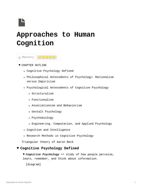 Approaches To Human Cognition Pdf Psychology Cognitive Psychology