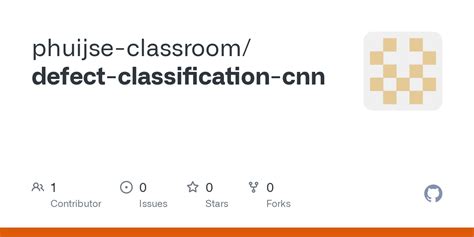 GitHub Phuijse Classroom Defect Classification Cnn
