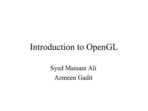 open graphics library ppt