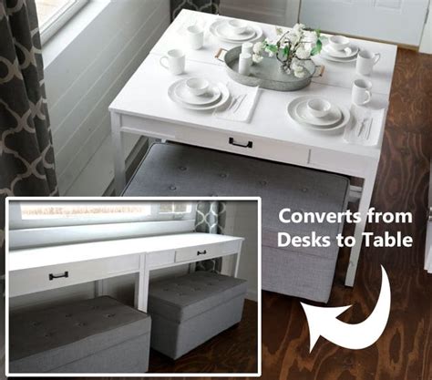 Flip Up Desks That Convert To Table For Our Tiny House Ana White