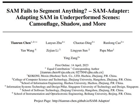 Sam无法分割一切？sam Adapter：首次让sam在下游任务适应调优！ Csdn博客