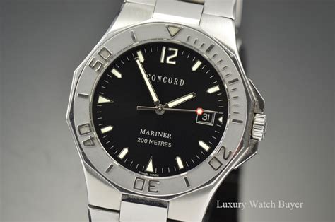 Mens Concord Mariner Diver 41mm Black Dial Stainless Steel Automatic