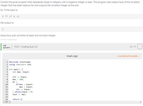 Solved Correct The Given Program That Repeatedly Reads In