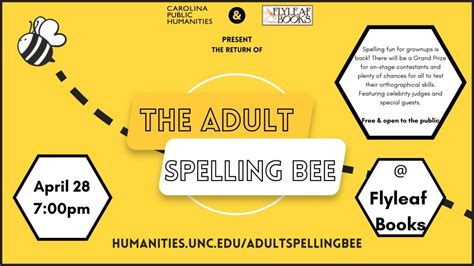 Adult Spelling Bee Carolina Public Humanities