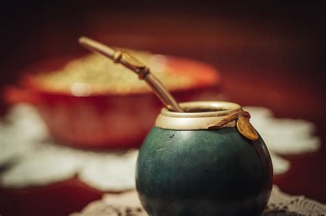 예 르바 마테 아르헨티나의 전통 차 프리미엄 사진