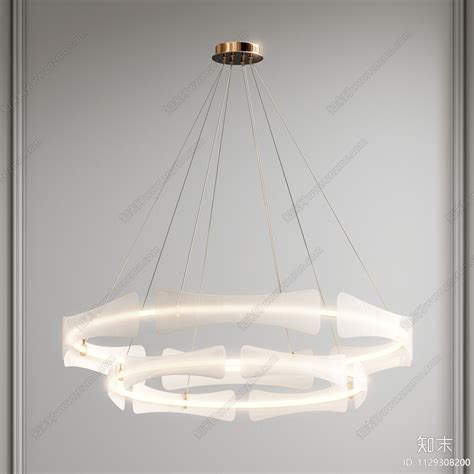 现代双层吊灯3d模型下载【id 1129308200】 知末3d模型网