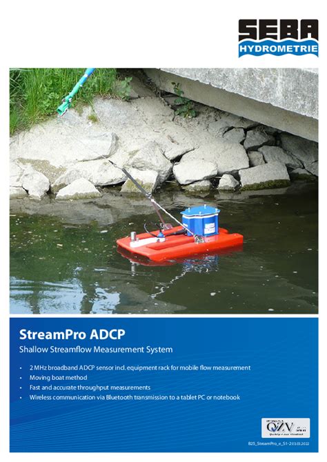 Teledyne Rd Instruments Streampro Adcp Water Survey Tech