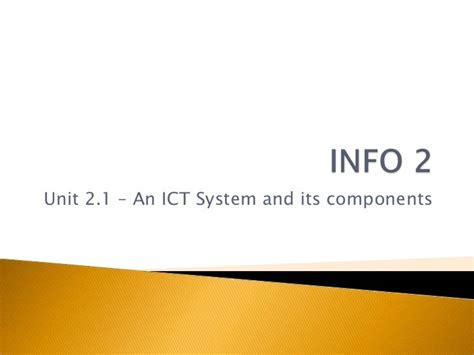 21 Ict Systems And Components