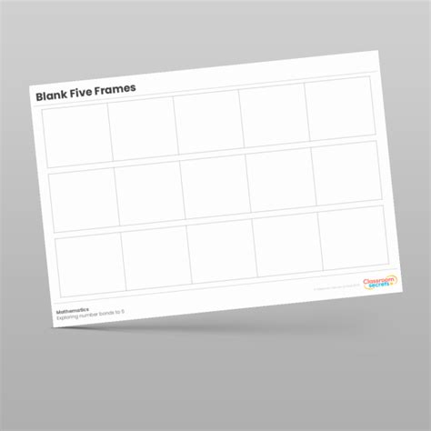 Eyfs Blank Five Frames Resource Classroom Secrets