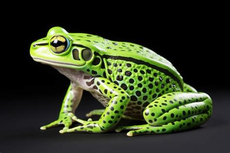 Premium Ai Image Beautiful Green Toad Closeup