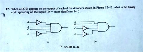 Solved 17 When A Low Appears On The Output Of Each Of The Decoders
