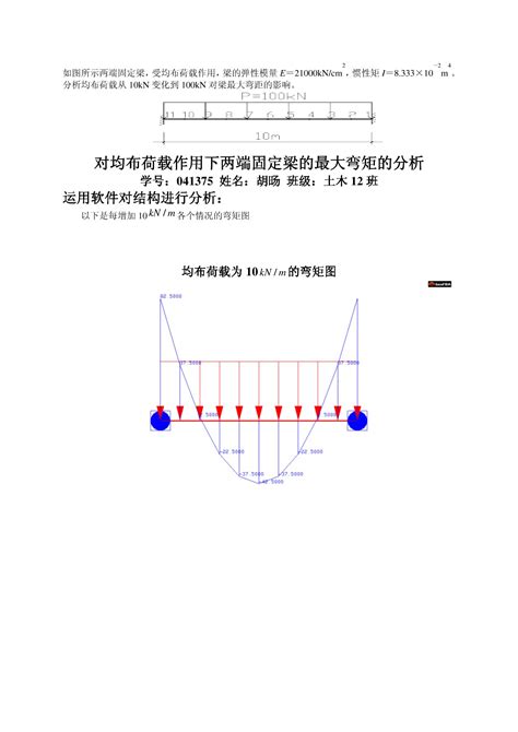 对均布荷载作用下两端固定梁的最大弯矩的分析 文档下载