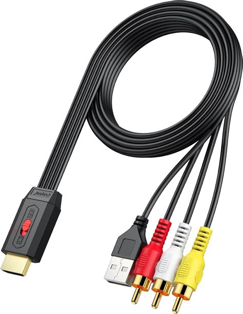 Neoteck Rca To Hdmi Converter 60cm2ft Av To Hdmi Cable
