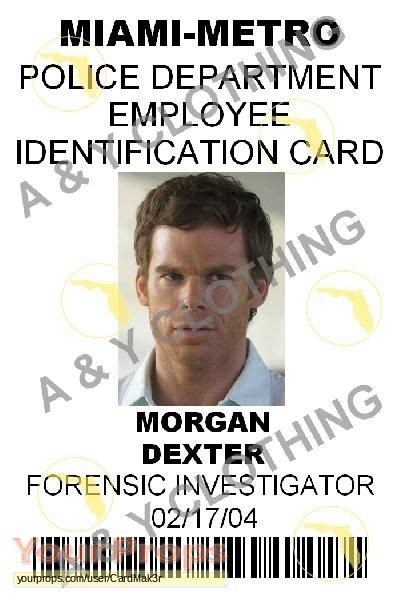 Dexter Dexter Morgan Police Card Dexter Replica Tv Series Prop