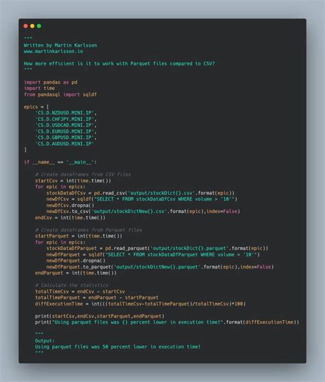 Martin Karlsson On Linkedin Python Bigdata Data Datascience Csv Parquet
