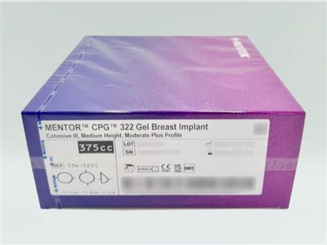 Cpg Implants 322 Cohesive Iii Medium Height Moderate Plus Projection