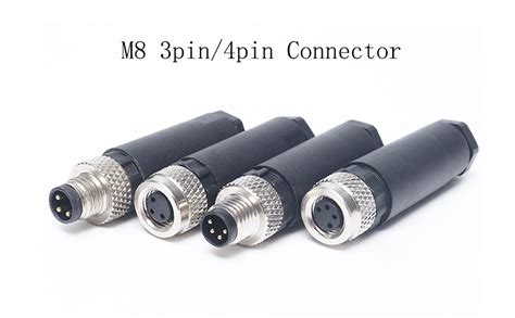 Fowiunye M8 3 Pin Female Connector Field Assembly Wireable