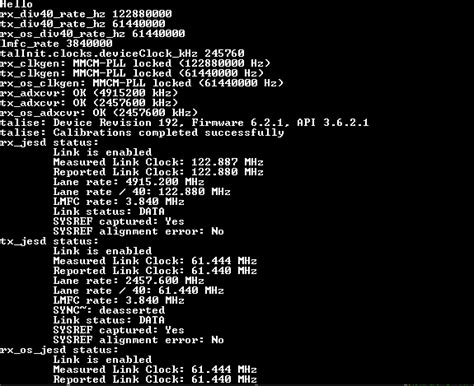 Trying To Implement Jesd204b Protocol Between Adrv9009 And Zc706 Using