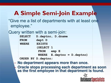 Ppt Speeding Up Queries With Semi Joins And Anti Joins How Oracle
