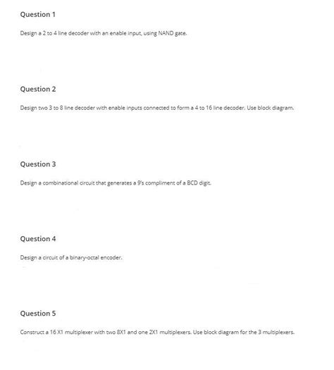 Solved Question Design A To Line Decoder With An Chegg