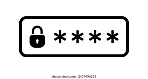 Vector Password Locked Indicator Illustration Stock Vector Royalty Free 2427096285 Shutterstock