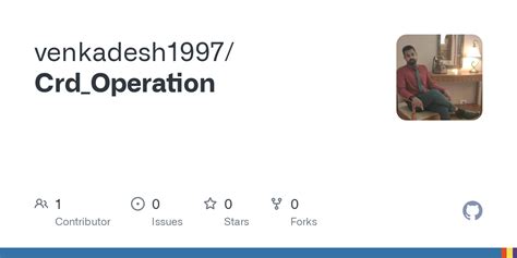 Github Venkadesh1997crdoperation