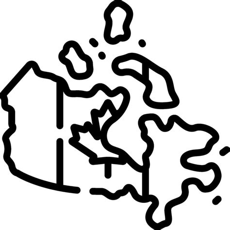 Canada Map Outline 50937777 Vector Art At Vecteezy