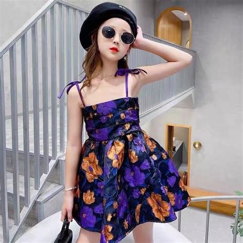 Nanaพร้อมส่ง25ชุดเดรสเด็กผู้หญิง กระโปรง แฟชั่น ลายดอก ใส่สบายสำหรับเด็กผู้หญิง