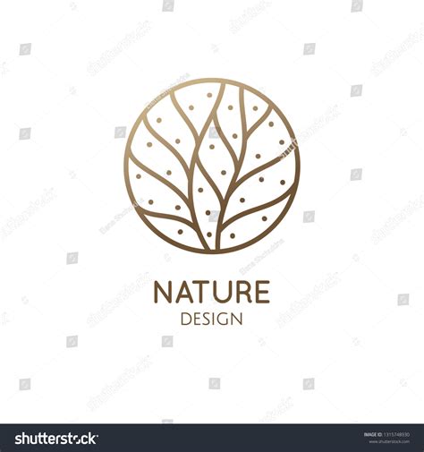 Tree Logo Template Abstract Outline Round Stock Vector Royalty Free 1315748930 Shutterstock