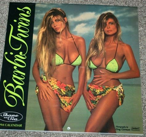 Barbi Twins Shane And Sia 1994 Pin Up Bikini Calendar Swimsuit Greg