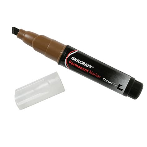 Large Permanent Marker Chisel Tip Brown Ink Abel Supply