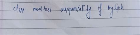 Monitor Class Responsibility In English Studyx