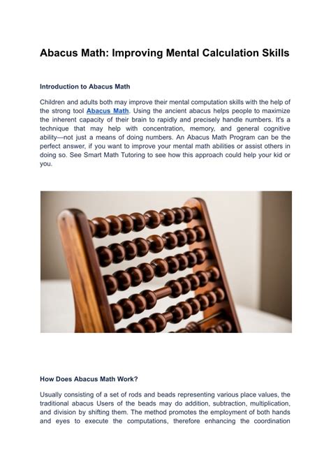 Ppt Abacus Math Improving Mental Calculation Skills Powerpoint Presentation Id 13766299