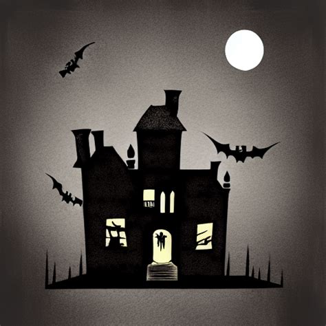 Hauntingly Beautiful Haunted House Concept Art · Creative Fabrica
