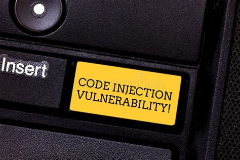 Word Writing Text Code Injection Vulnerability Business Concept For