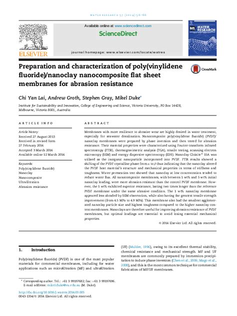 Pdf Preparation And Characterization Of Polyvinyl Alcohol Gelatin Hydrogel Membranes For