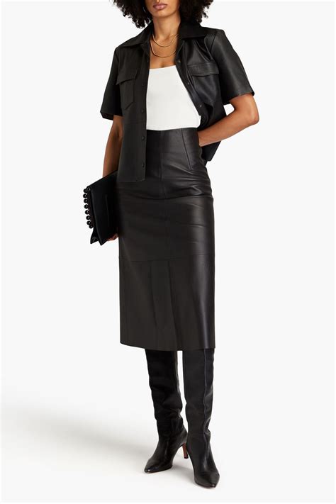 Theory Leather Skirt The Outnet