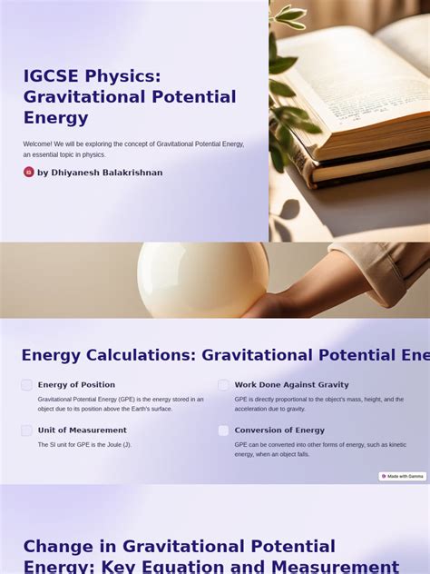 Igcse Physics Gravitational Potential Energy Pdf
