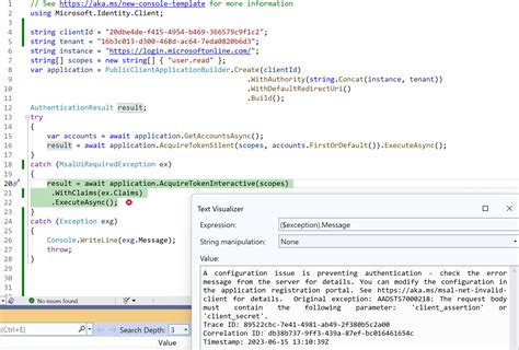 Public Client Application Net Core Console Throws Aadsts7000218 Exception · Issue 16 · Azure
