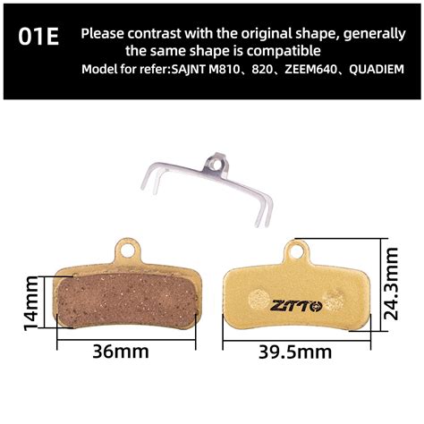 Ztto 1pairs Mtb Full Metal Brake Pads For Mt200 M8000 M785 G03ti G04ti
