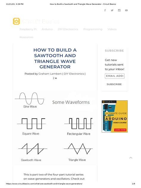 How To Build A Sawtooth And Triangle Wave Generator Circuit Basics Pdf