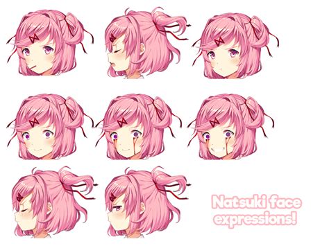 Free To Use Natsuki Face Expressions Ddlc