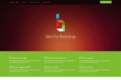 Easy Ui Bootstrap 3 Skin ~ Bootstrap Themes On Creative Market