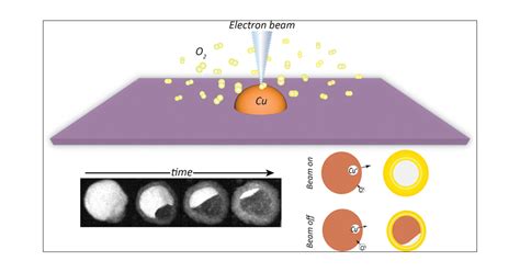 Electron Beam Induced Enhancement And Suppression Of Oxidation In Cu Nanoparticles In