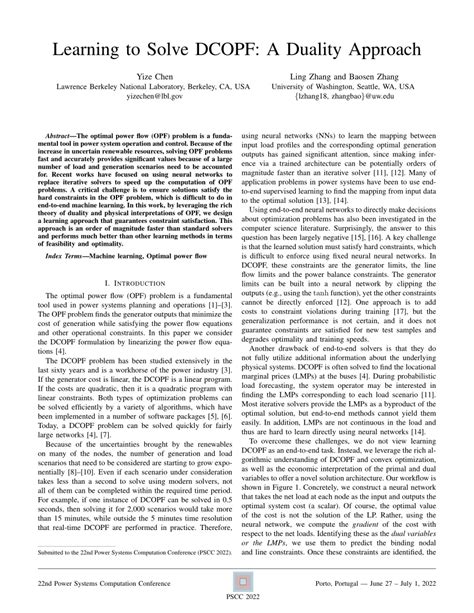 PDF Learning To Solve DCOPF A Duality Approach